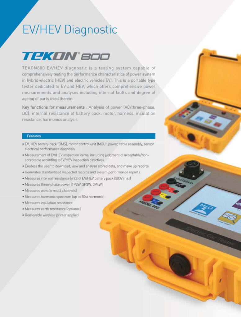 TEKON 800 EV/HEV Diagnostic – ไฟฟ้าโรงงาน อุปกรณ์ควบคุม เซนเซอร์ ...